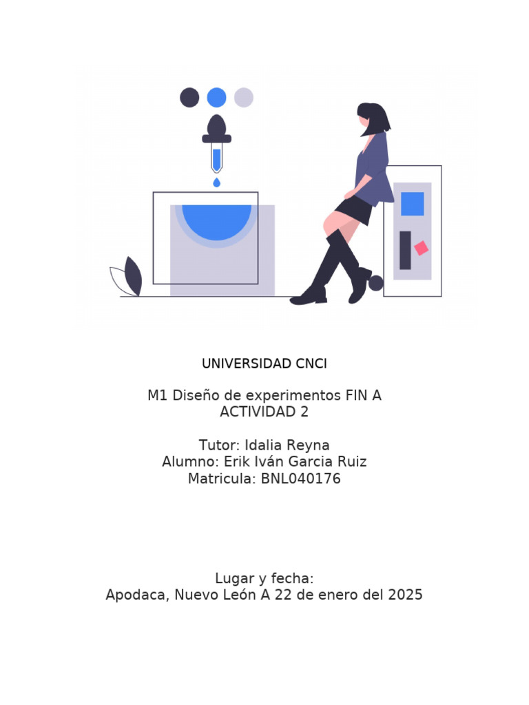 M1 Diseño de Experimentos FIN ACT 2 | PDF | Experimentar | Diseño de ...