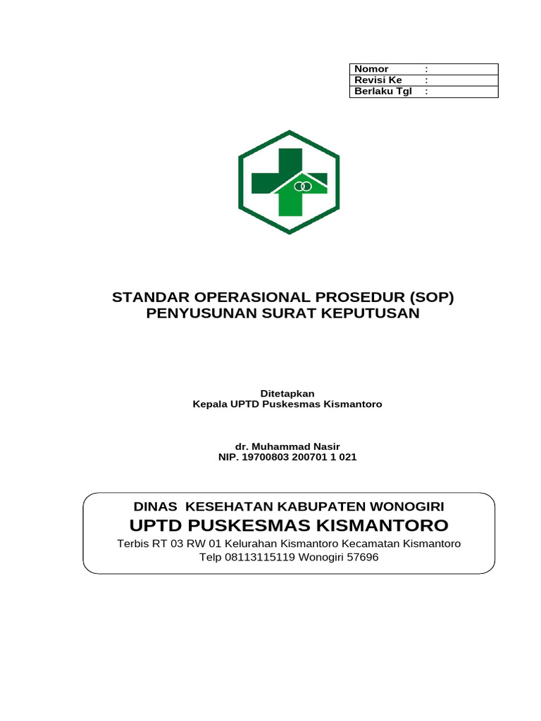 Sop Penyusunan SK | PDF
