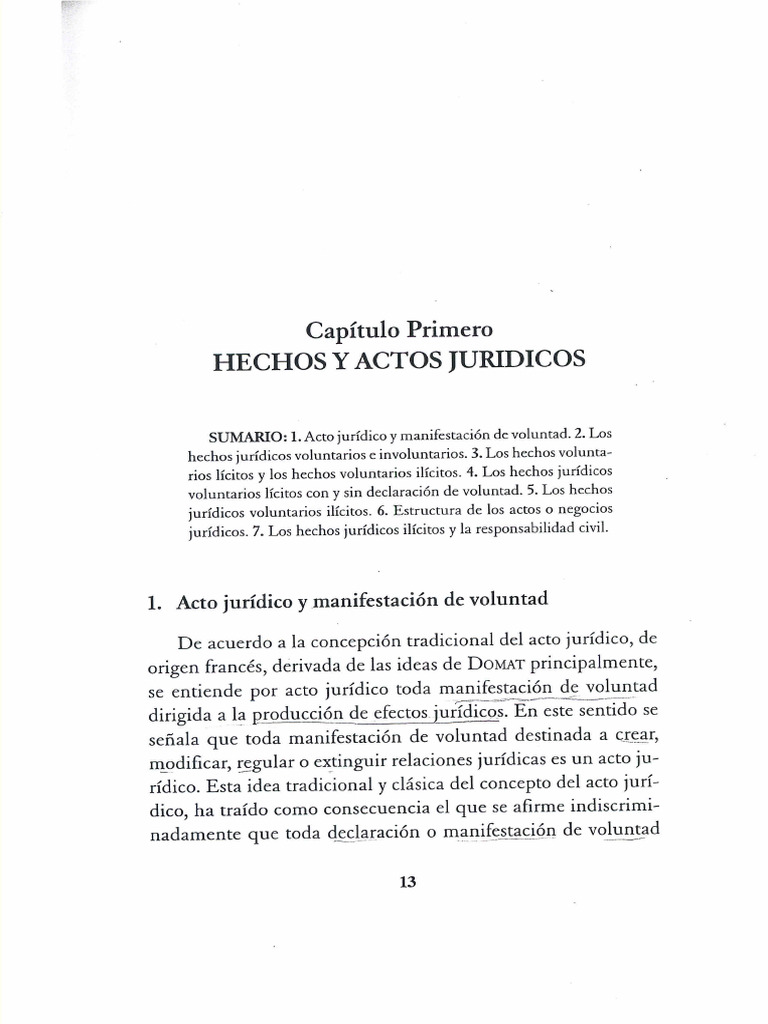 TEMA 1 - Hechos y Actos Jcos - Lizardo Taboada | PDF