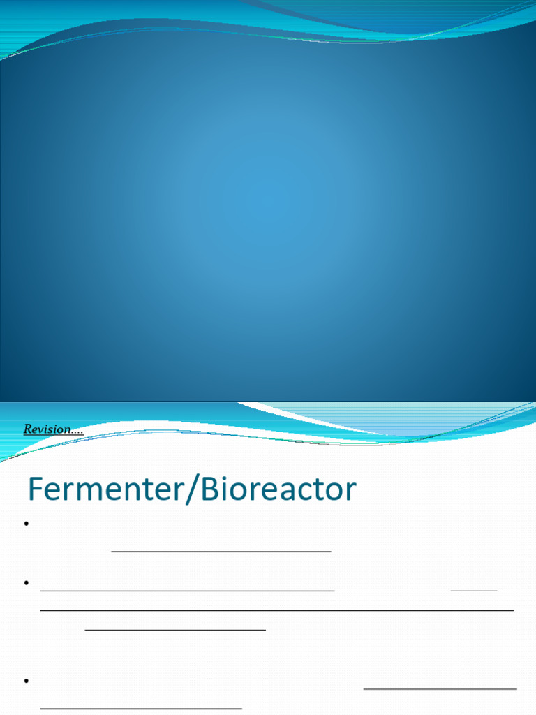 Types of Bioreactor With Ancillary Parts | PDF | Fluidization | Bearing ...