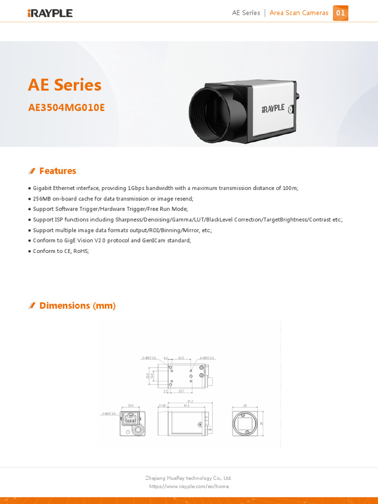 AE3504MG010E Datasheet 2024-12-25 | PDF | Camera | Pixel