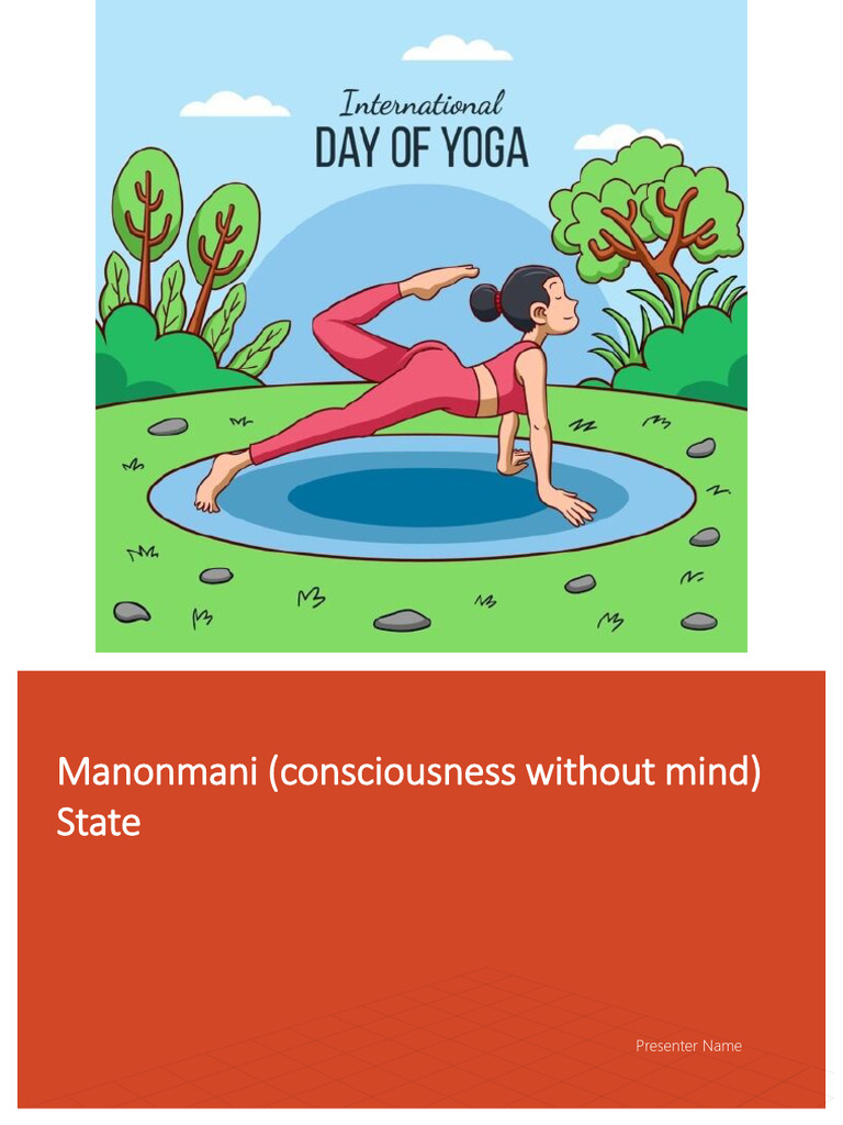 Manonmani (Consciousness Without Mind) State | PDF