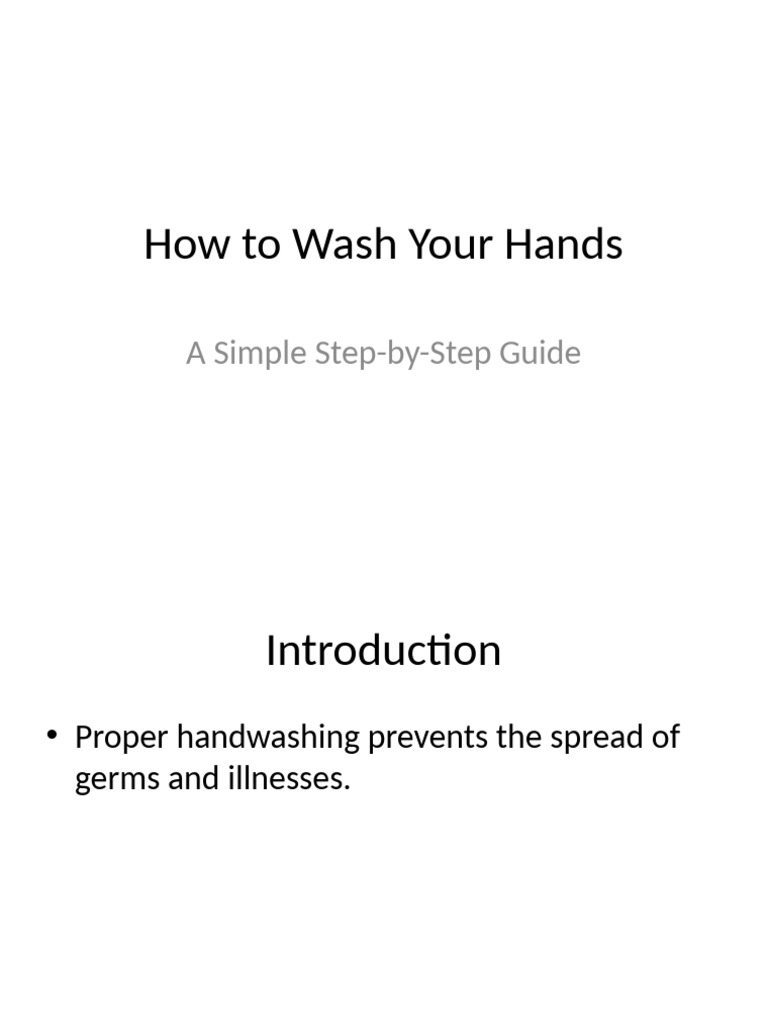 How To Wash Your Hands | PDF