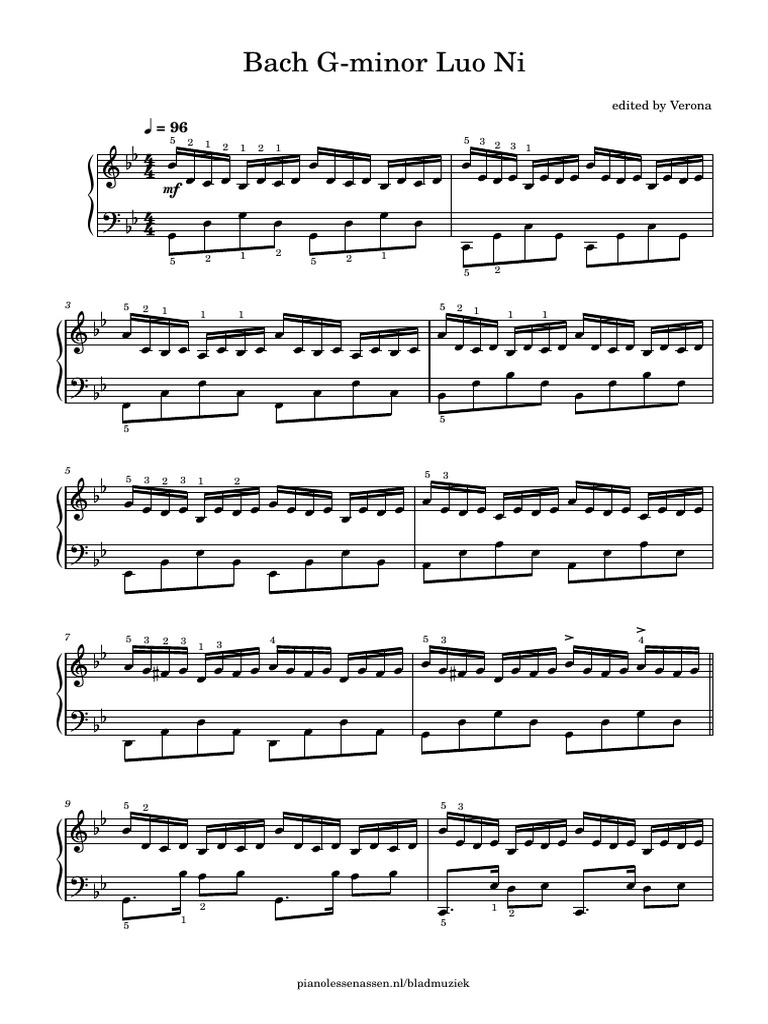 Bach G-minor by Luo Ni | PDF