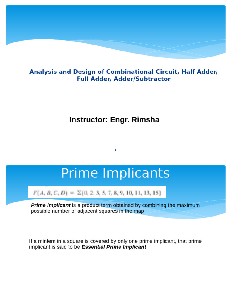 Lecture 14 Analysis and Design of Combinational Circuit | PDF | Logic Gate | Mathematical Logic