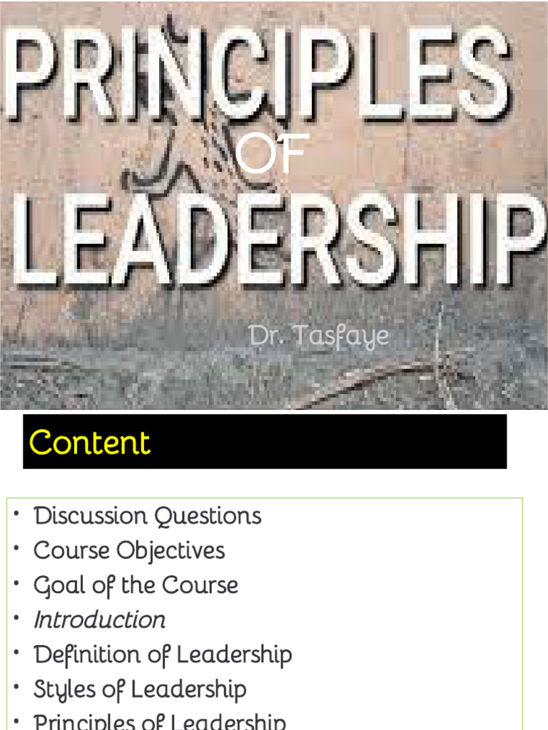 Principles of Leadership mlk3 | PDF | Leadership | Transformational ...