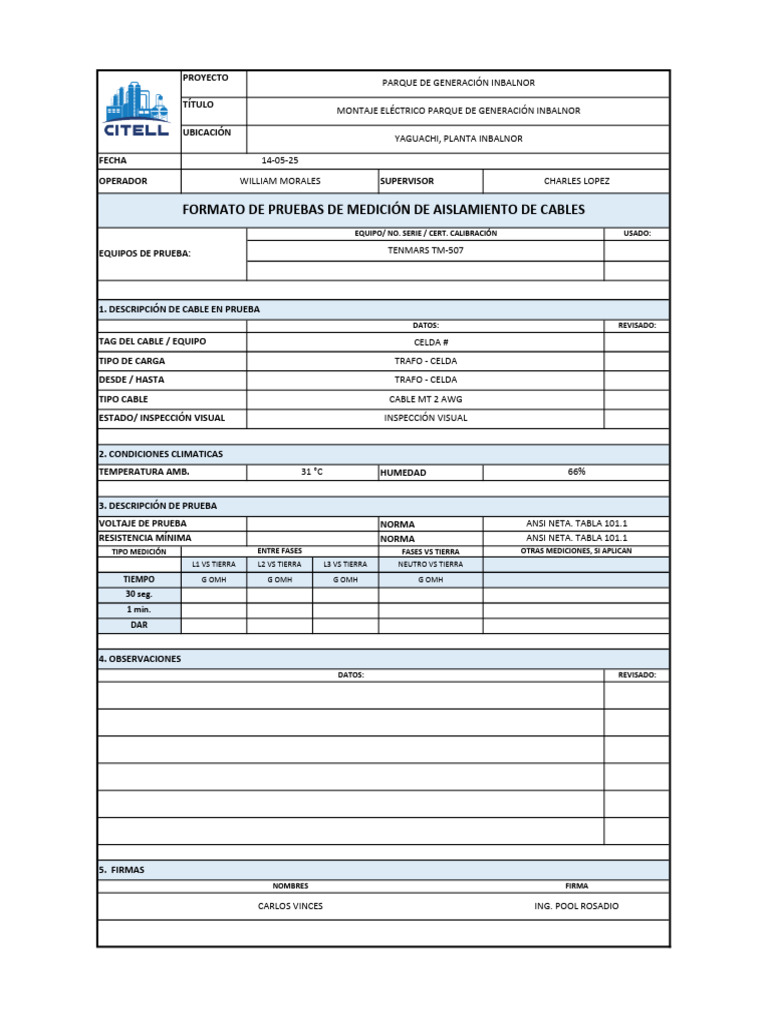 Megado de Cables MT Trafo-Celda | PDF | Electricidad | Ingenieria Eléctrica