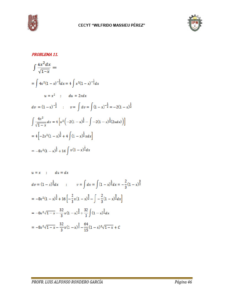Calculo Integral Solución de Problemas - Voca 11 | PDF | Números ...