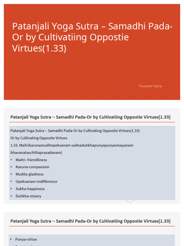 Patanjali Yoga Sutra - Samadhi Pada-Or by Cultivatiing | PDF