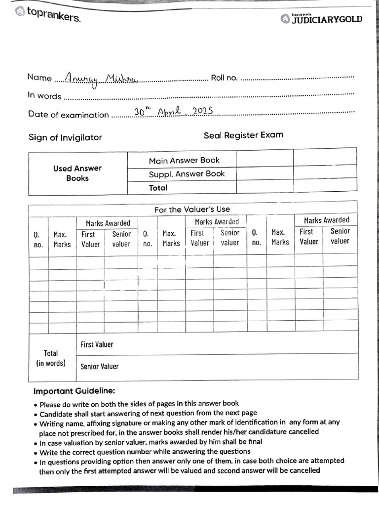 Answer Writing 1 | PDF
