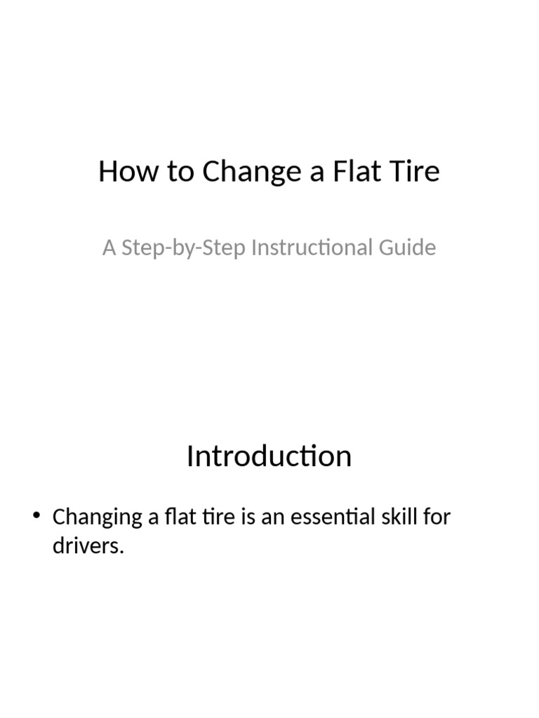 How To Change A Flat Tire | PDF