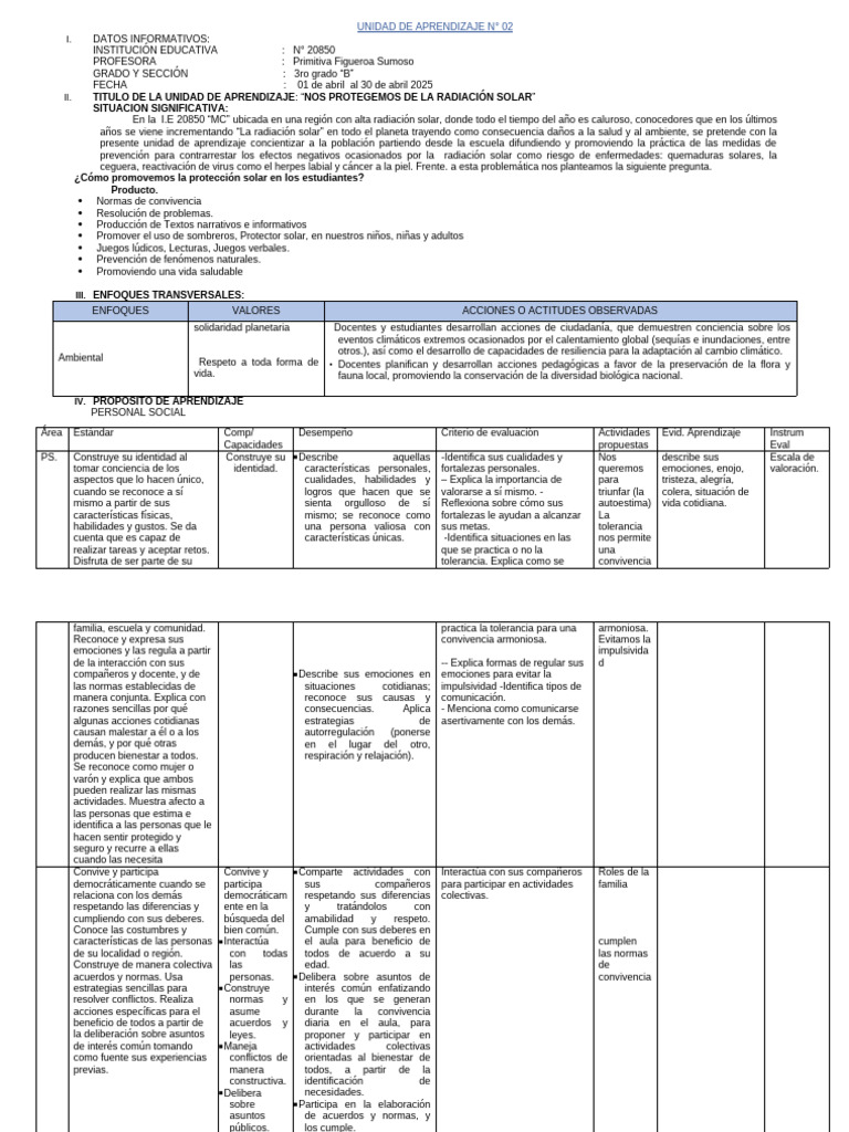 Unidadd 3ro B Primaria | PDF | Aprendizaje | Geometría