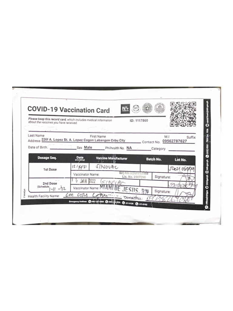 Vaxx Card 3 | PDF