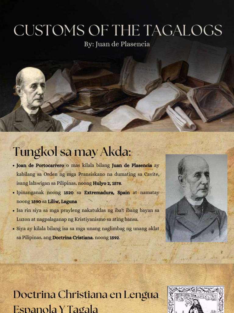Customs of The Tagalogs | PDF