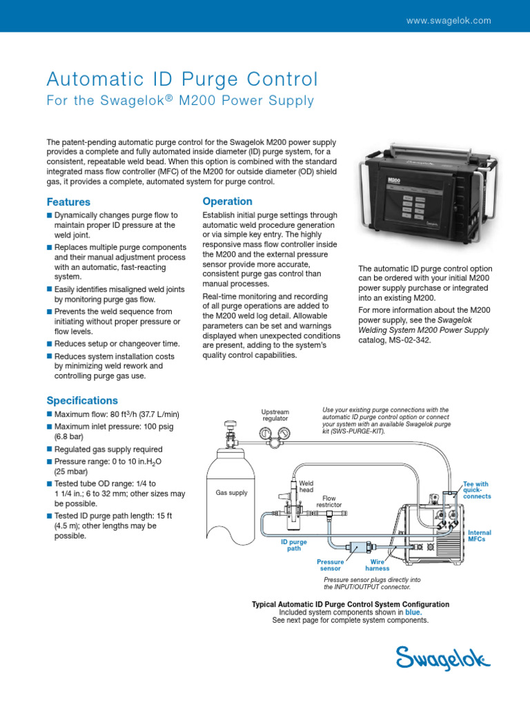 Automatic ID Purge Control M200 | PDF | Power Supply | Welding