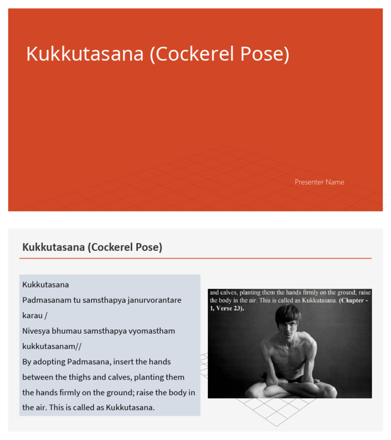 Kukkutasana (Cockerel Pose) | PDF