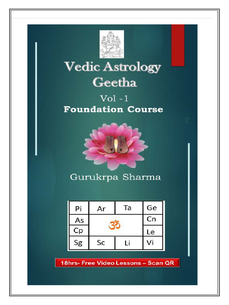 Vedic Astrology Geetha Book Vol-1 | PDF | Planets In Astrology | Zodiac