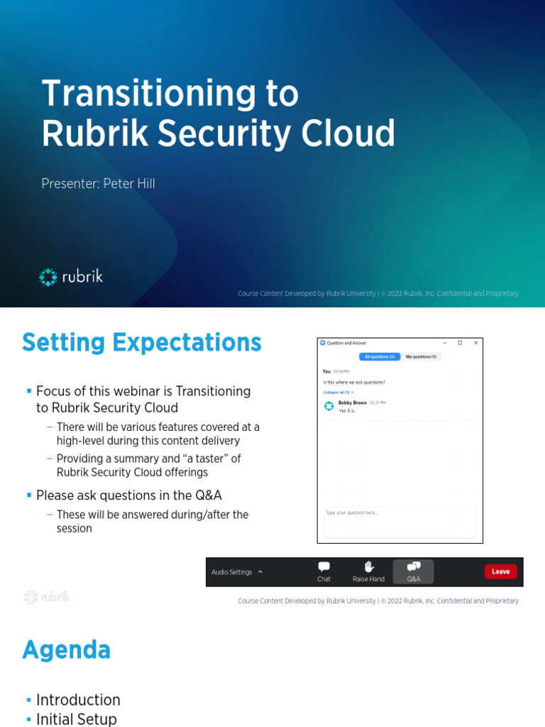 Transitioning To Rubrik Security Cloud | PDF | Computer Cluster | Cloud Computing