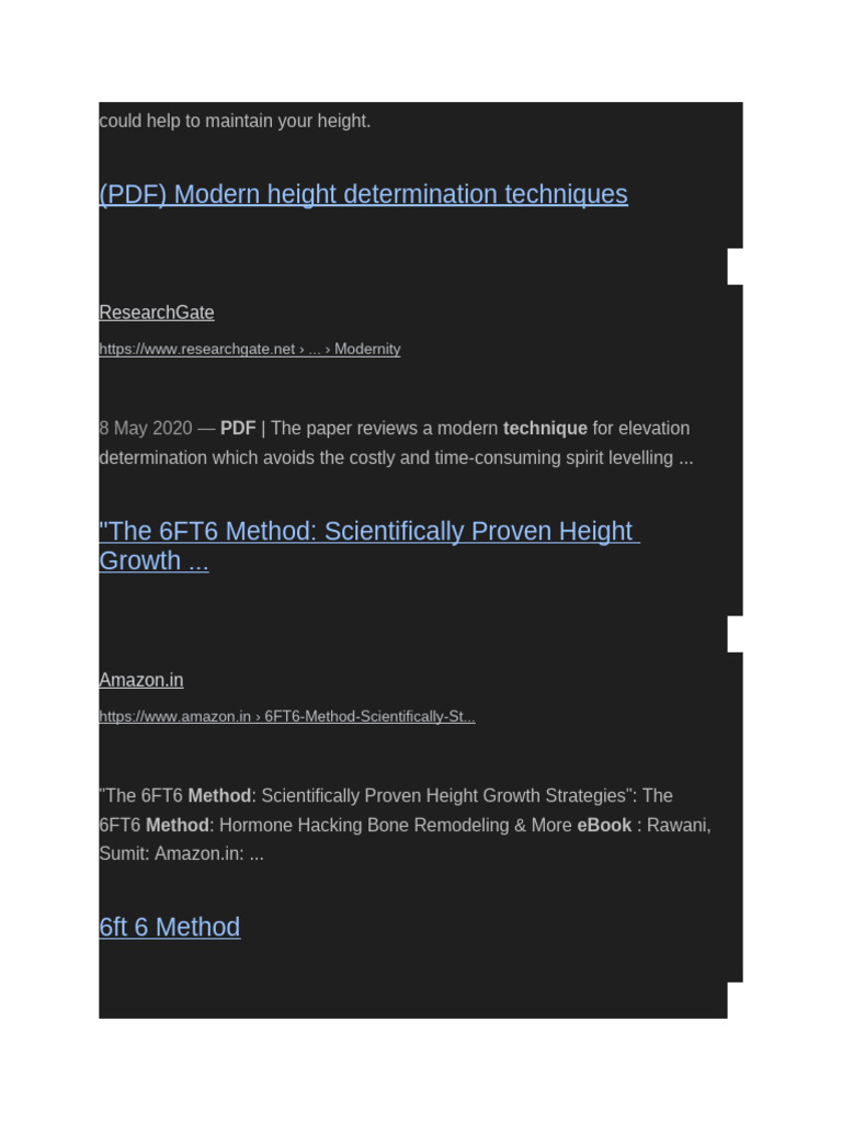Modern Techniques for Height Determination | PDF