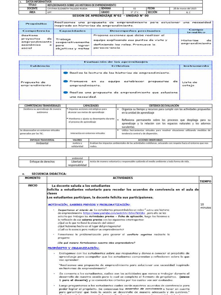 Sesion 03 Ept 5to | PDF | Aprendizaje