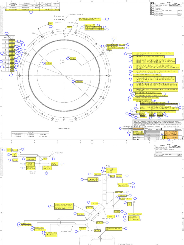 2542M95 Ballooned Drawing | PDF | Engineering Tolerance | Welding