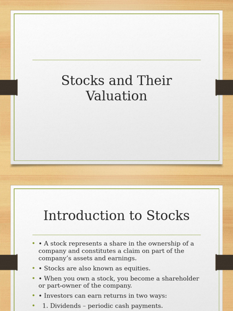 Understanding Stock Valuation Methods | PDF | Stocks | Valuation (Finance)