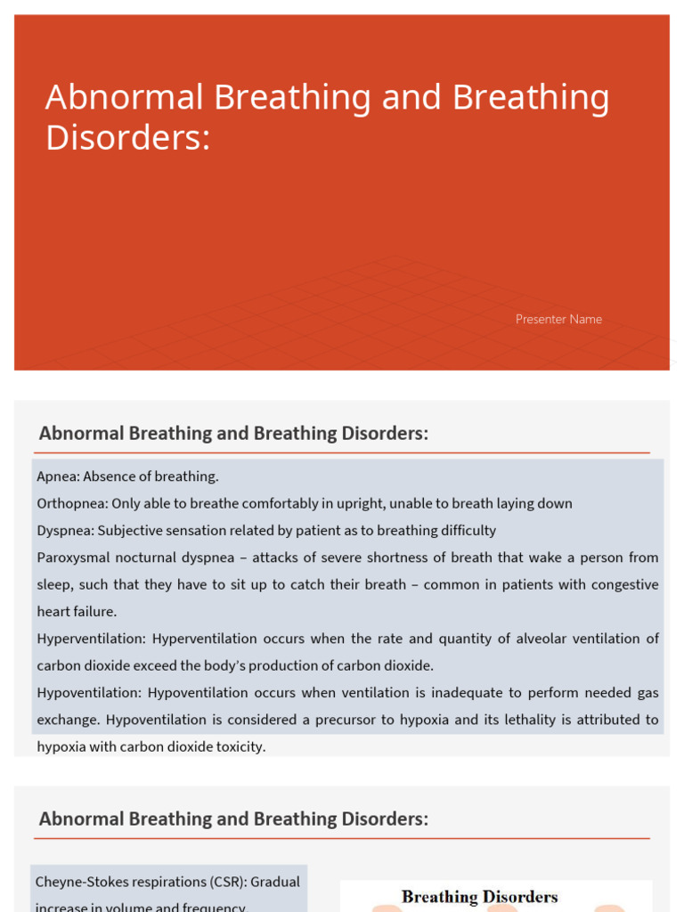 Abnormal Breathing and Breathing Disorders | PDF