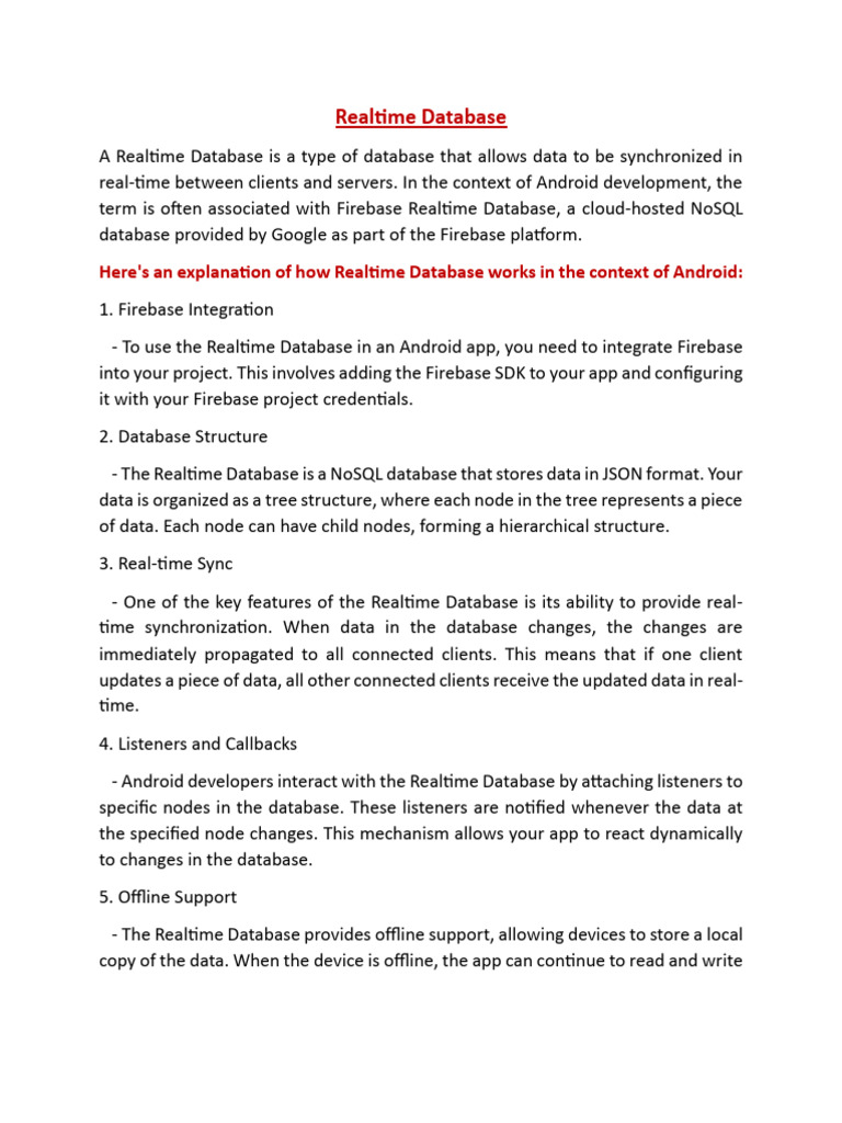 #18 RealTime Database Firebase | PDF | Cloud Computing | Databases