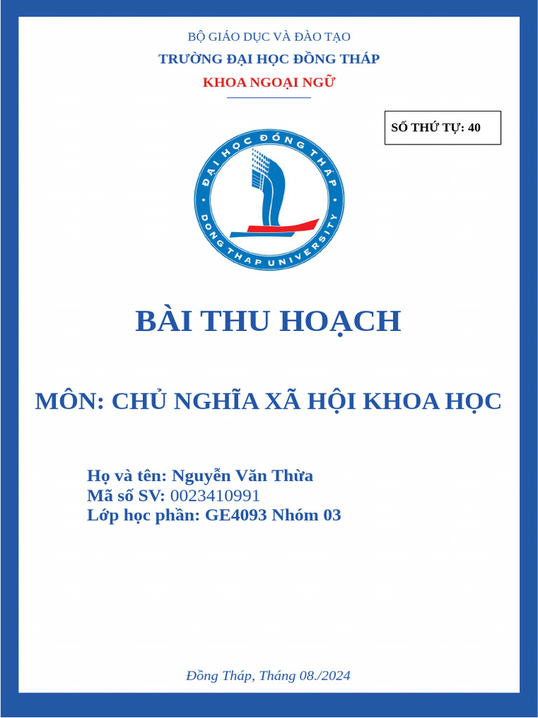 Bìa Bài Thu Ho CH | PDF