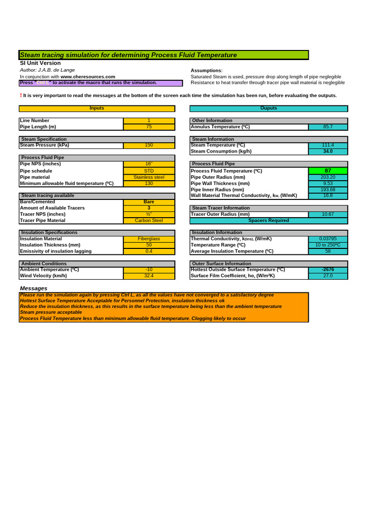 Steam Tracing Simulation for Fluid Temp | PDF | Thermal Insulation ...