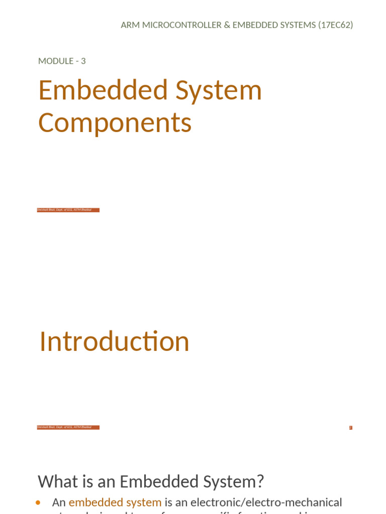 Embedded Systems Overview and Classification | PDF | Microcontroller ...