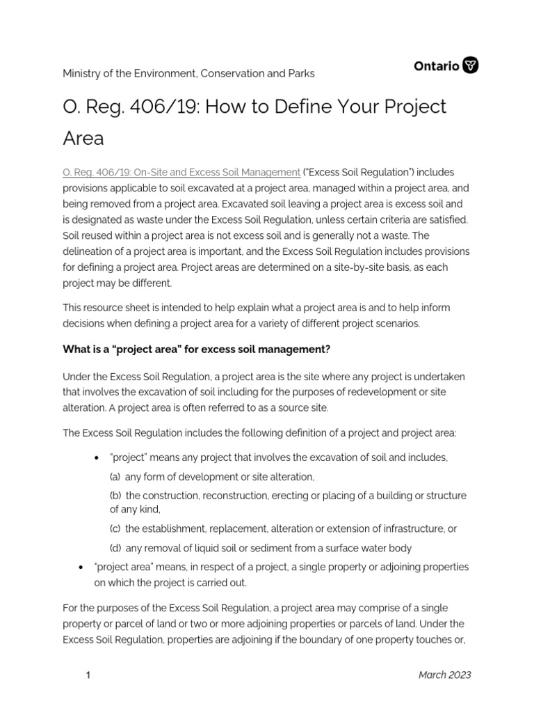 Defining Project Areas for Soil Management | PDF | Soil | Infrastructure
