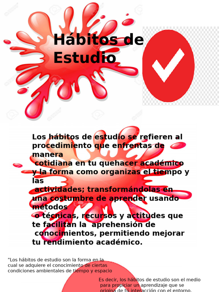 Habitos de Estudio-1 | PDF | Gestión del tiempo | Habilidades profesionales
