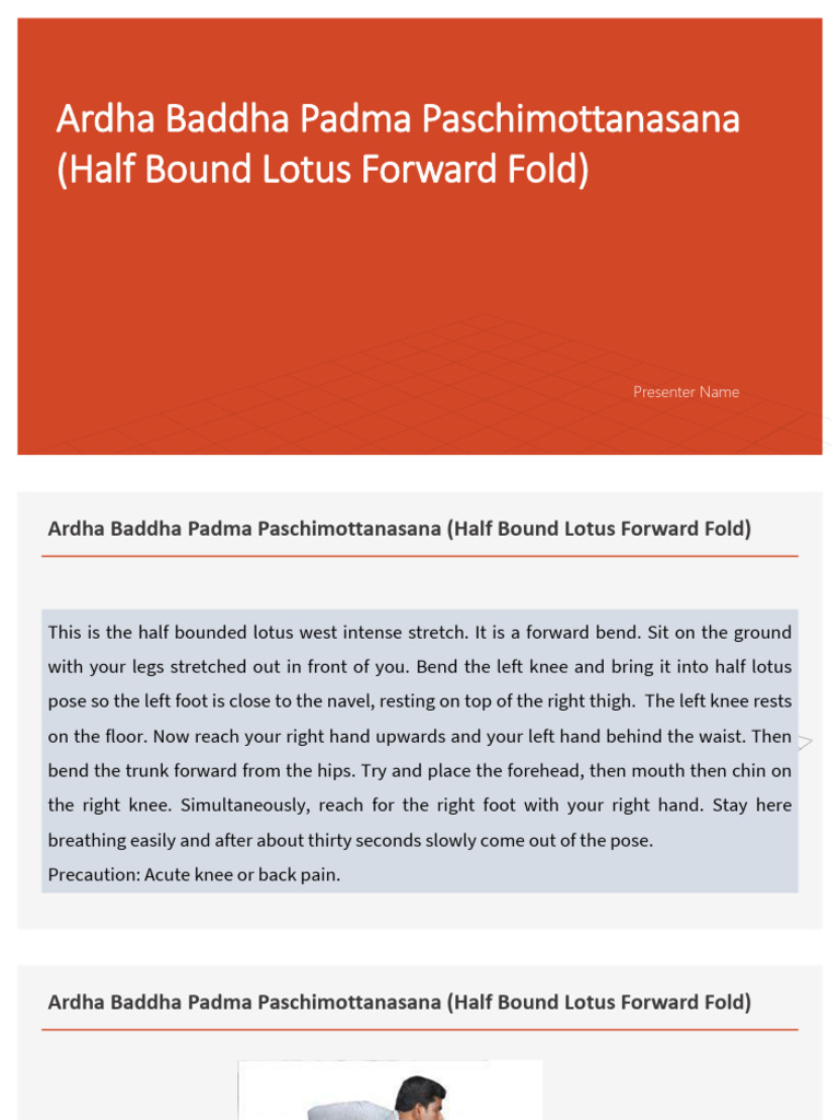 Ardha Baddha Padma Paschimottanasana (Half Bound Lotus | PDF