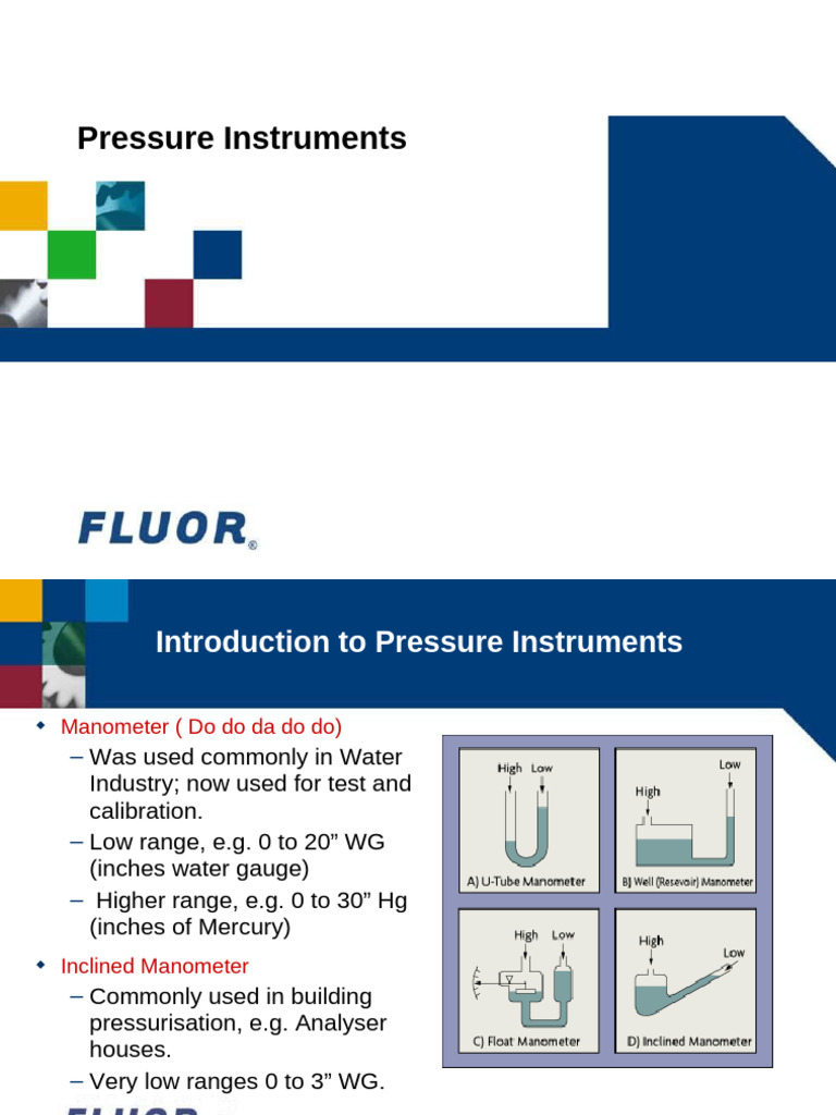 Overview of Pressure Instrumentation | PDF | Pressure Measurement ...