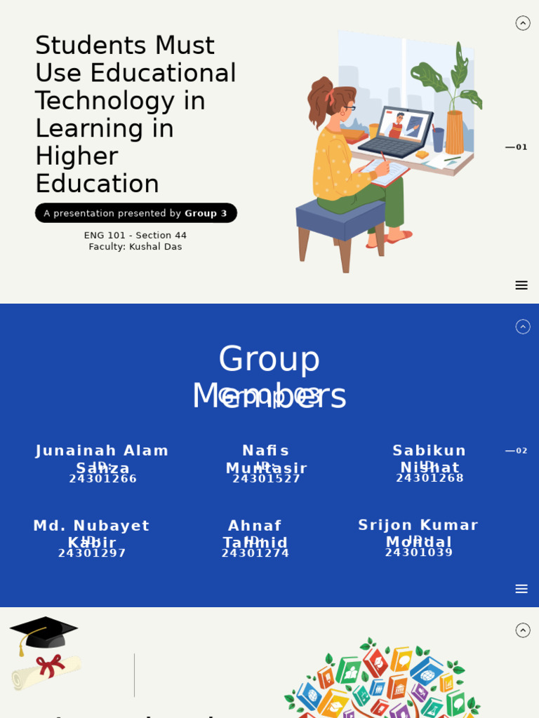 Colorful Modern Illustrated Learning and Technology School Project Education Presentation | PDF