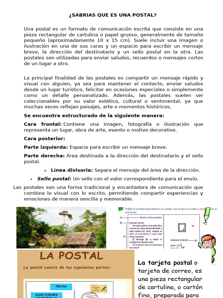 Lectura La Postal | PDF