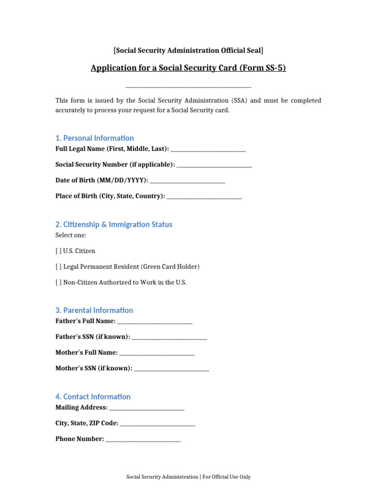 SS-5 Application Authentic Look | PDF