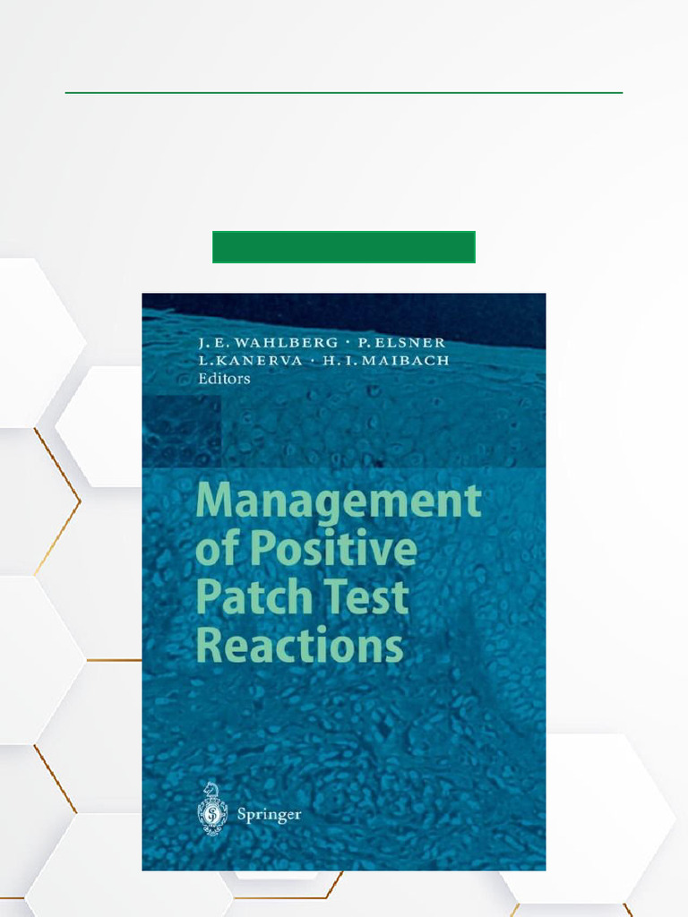 Management of Positive Patch Test Reactions 1st Edition New Edition PDF ...