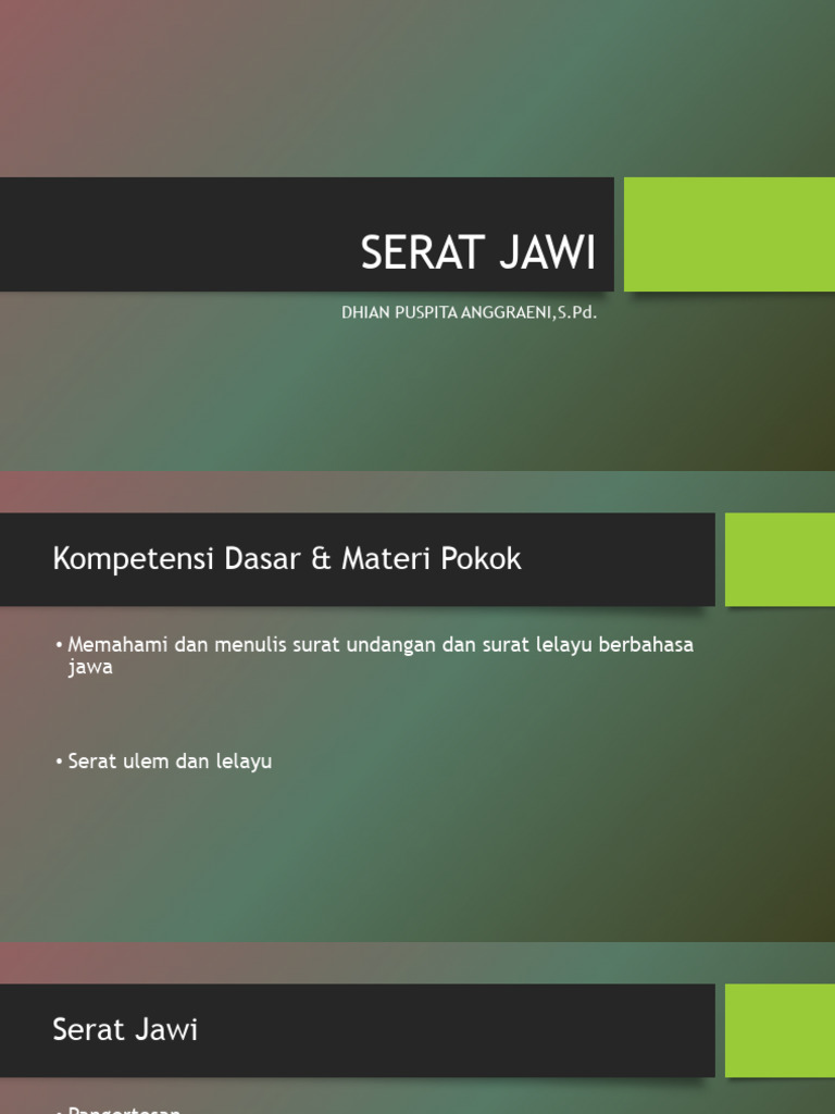 Serat Jawi | PDF
