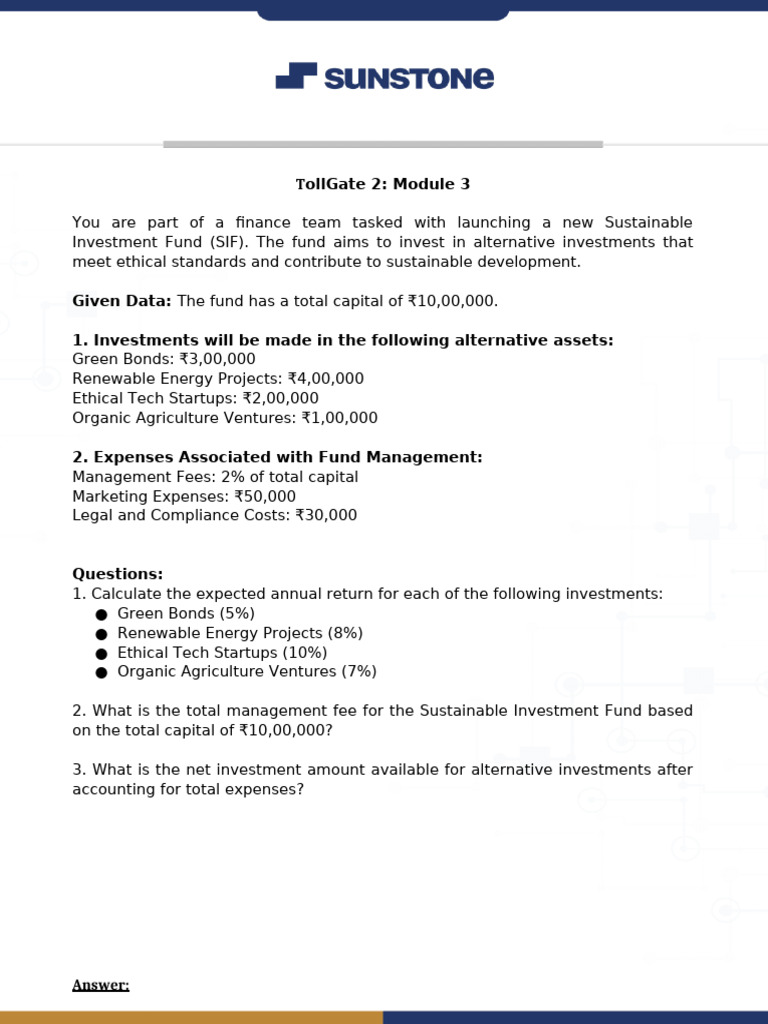 TollGate 2 Financial Product | PDF