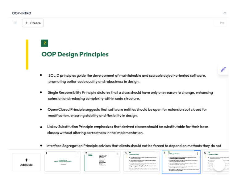 OOP DESIGN PRINCIPLES SLIDES | PDF