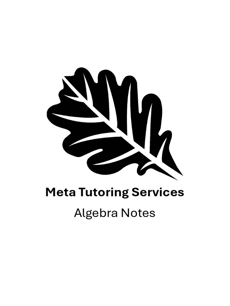 Algebra Notes | PDF | Subtraction | Multiplication