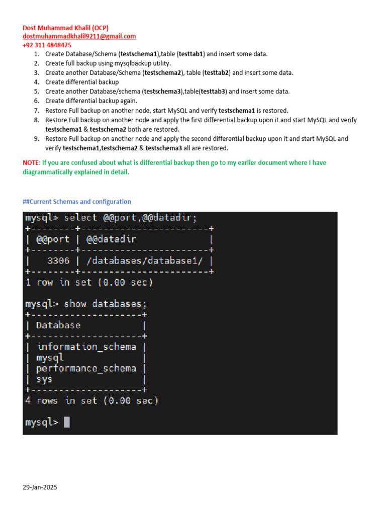 Backup and Restore Using Mysqlbackup Utility MySQL | PDF | Backup ...