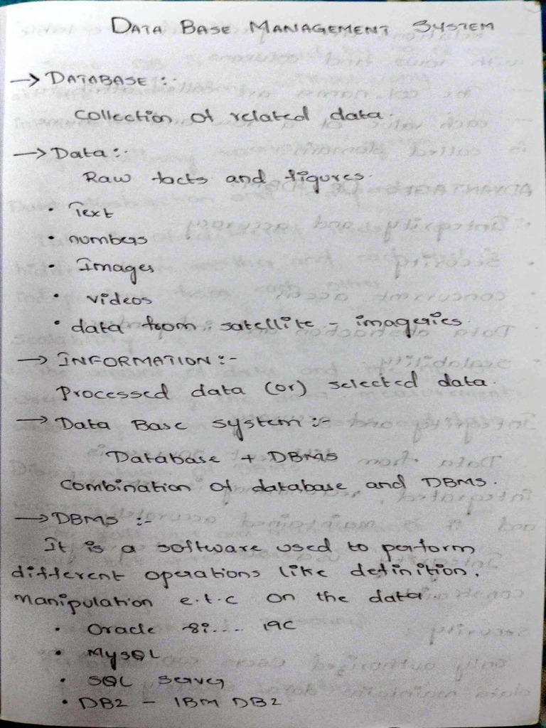Dbms Notes | PDF
