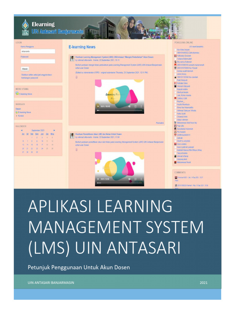 Panduan LMS Akun Dosen | PDF
