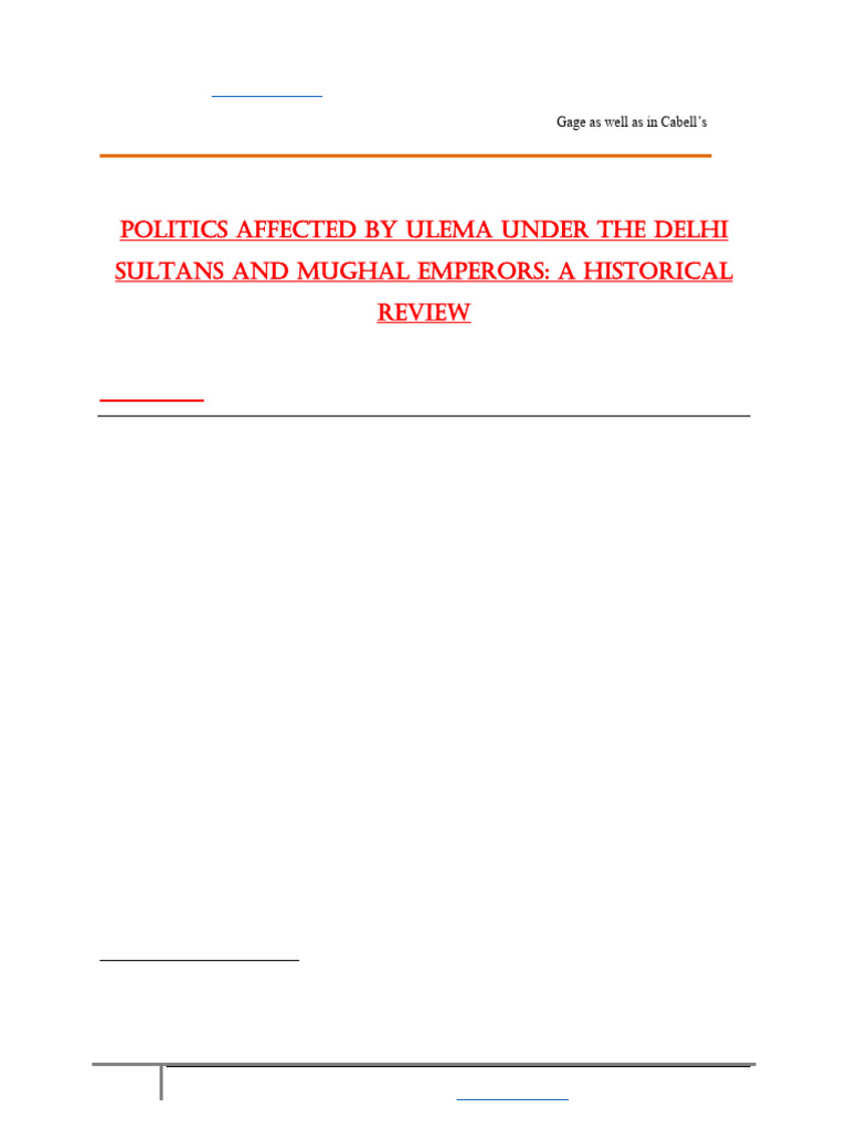 Ulema Under The Delhi Sultan | PDF | Ulama | Fatwa