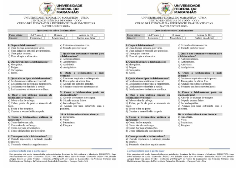 Questionário | PDF