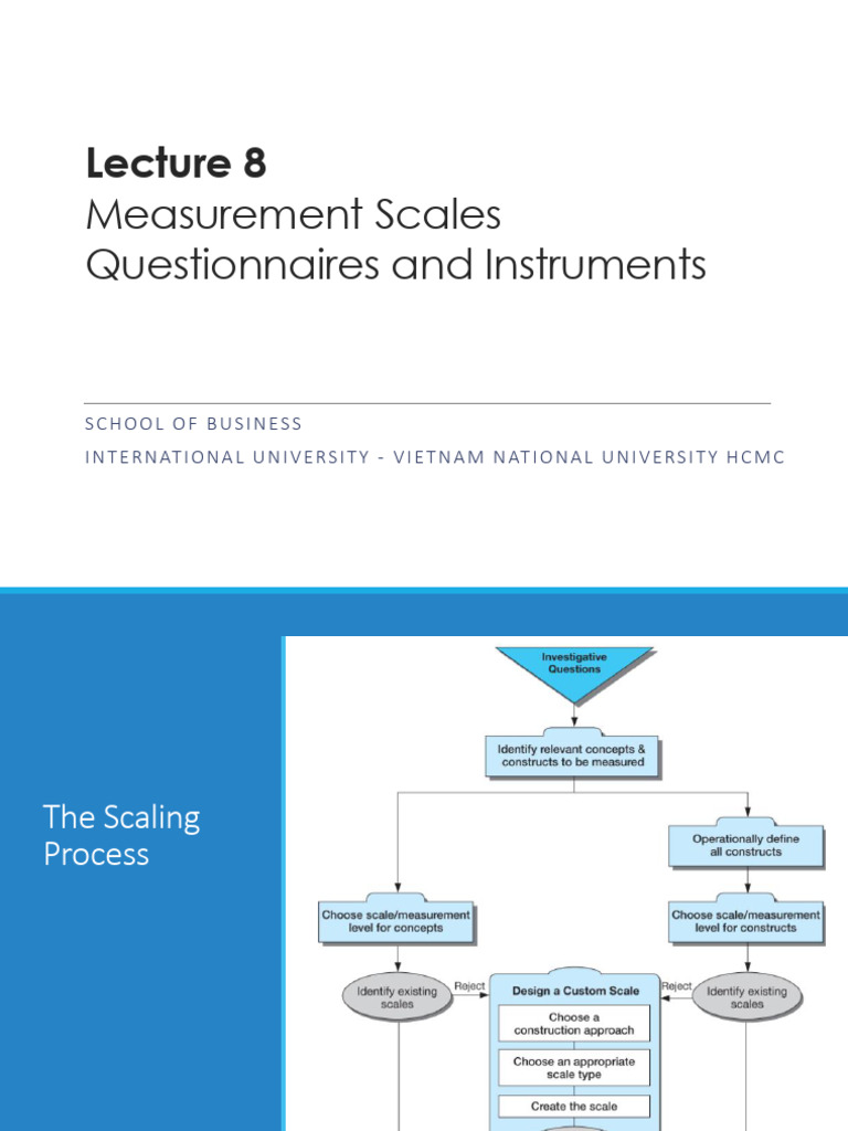 2022 Lecture8-Chapter12&13-Scales and Questionnaires | PDF | Questionnaire | Cognition