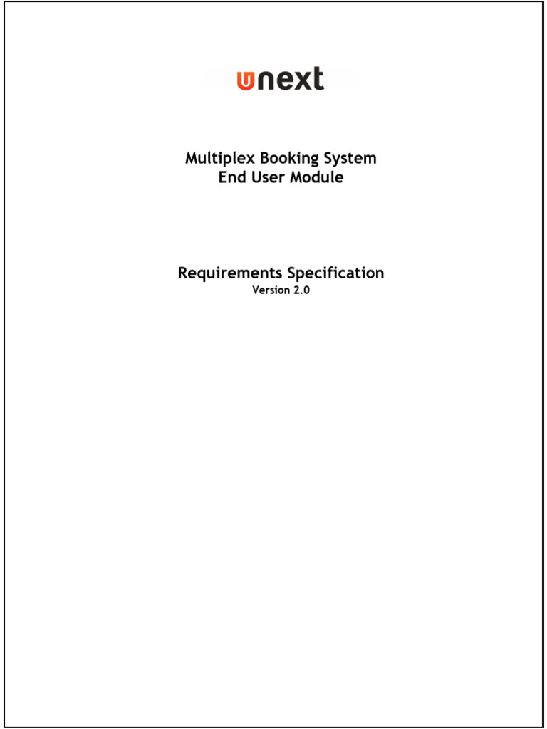 CaseStudy 4 - SRS - Multiplex - Booking - System | PDF | Information Technology | Computing